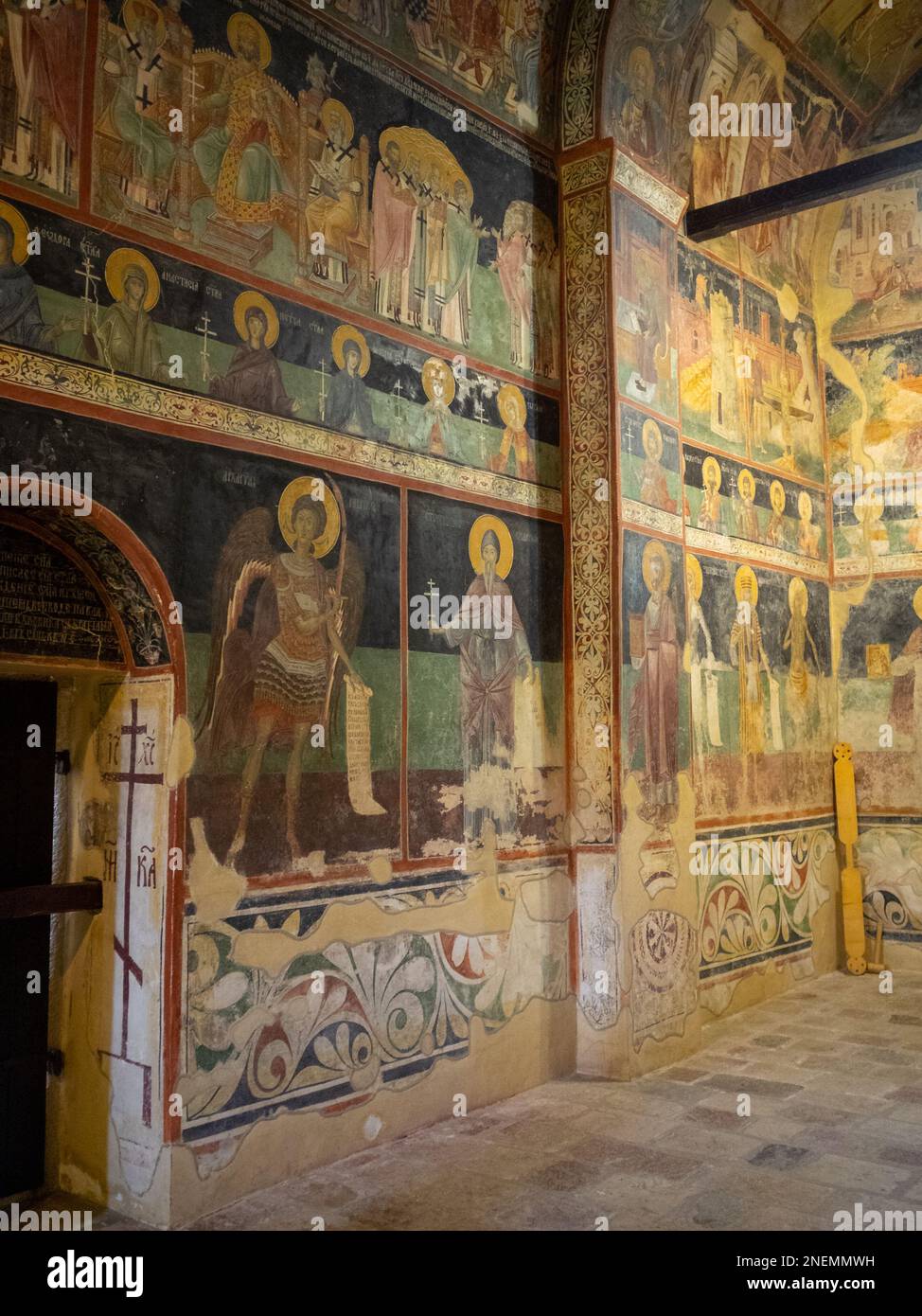 Wall fresco from the narthex of the Church of the Assumption of the ...