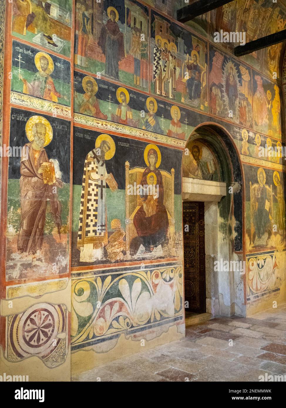 Wall fresco from the narthex of the Church of the Assumption of the ...