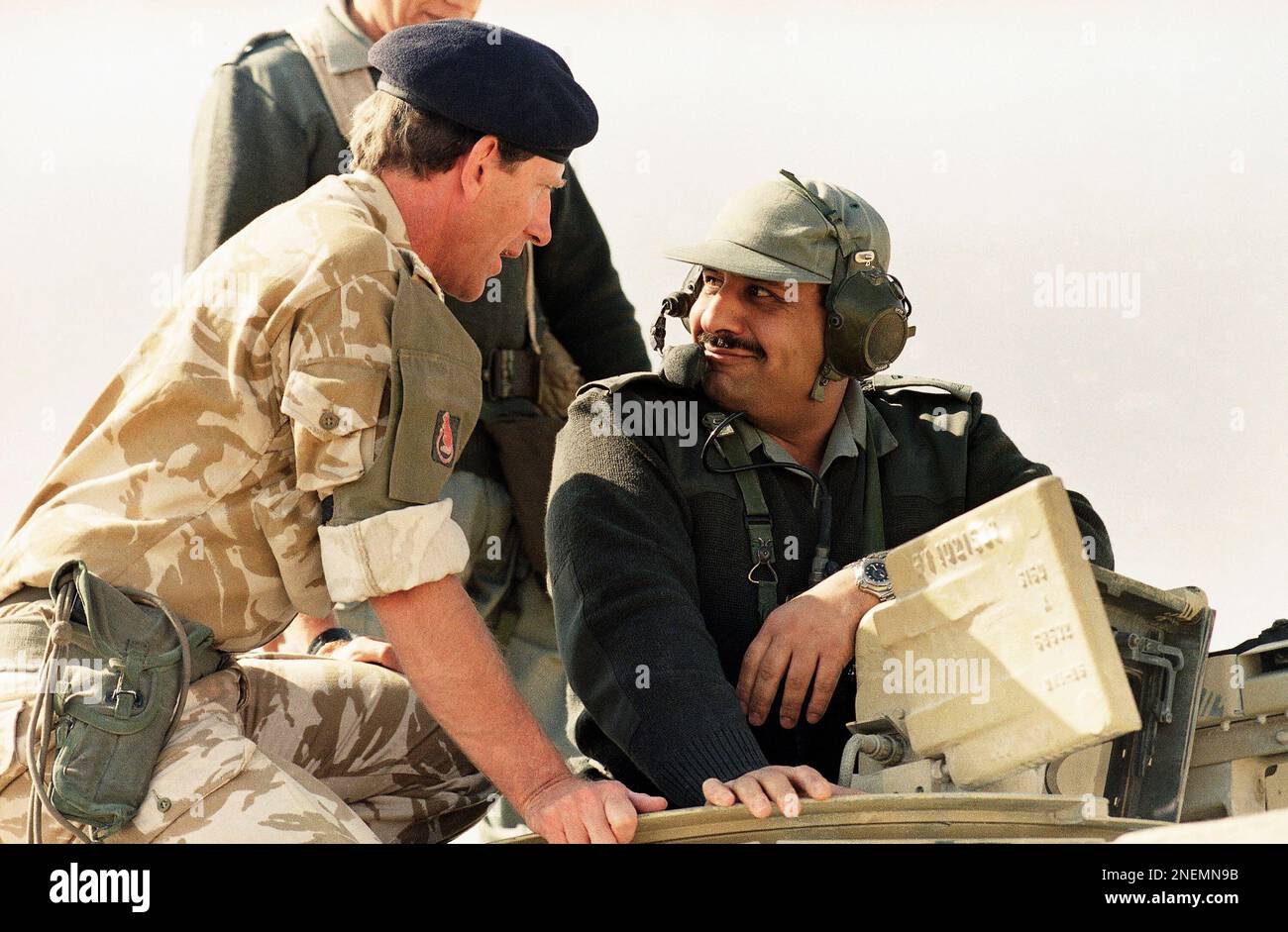 Saudi Lt. Gen. Khalid Bin Sultan, right, commander of joint forces in ...