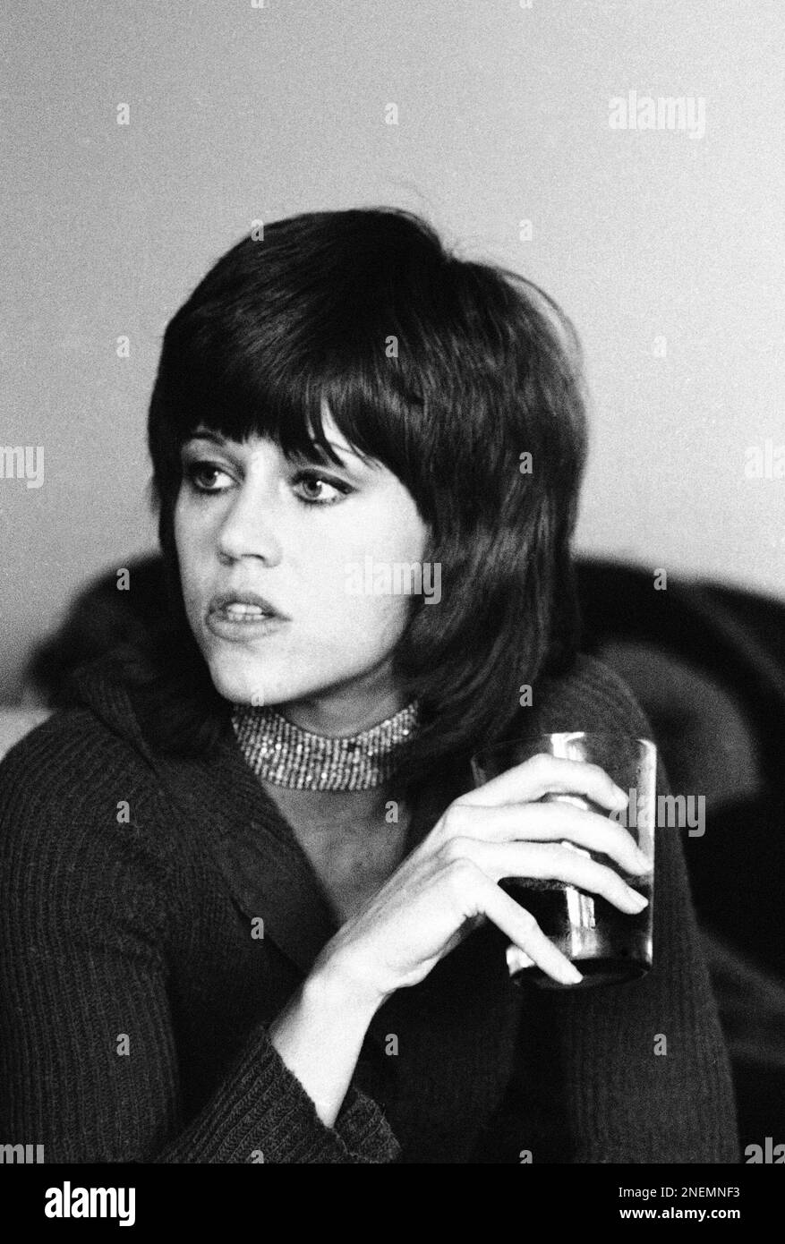 Actress Jane Fonda is shown during an interview in Los Angeles, June 9 ...