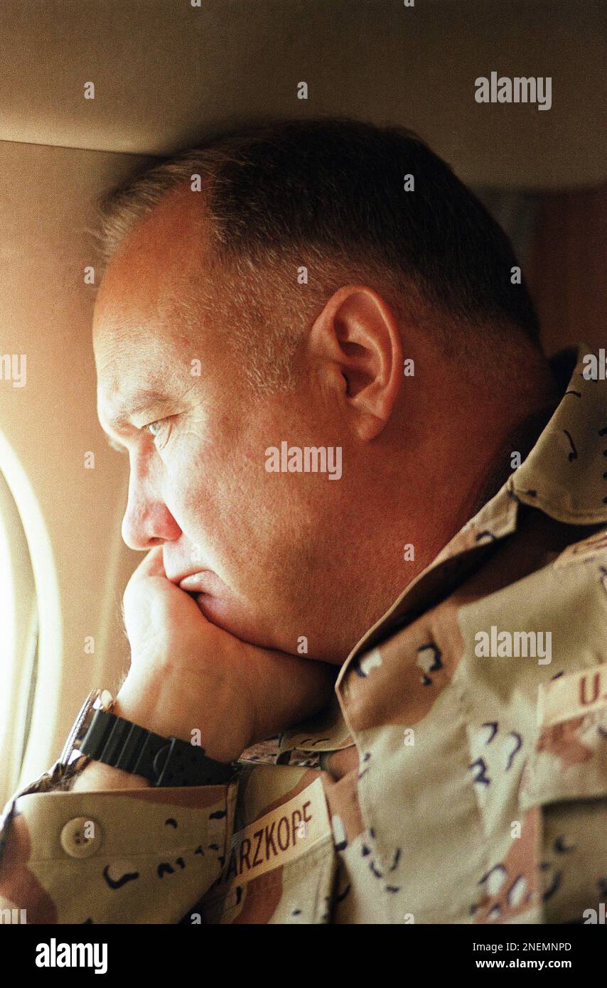 General H. Norman Schwarzkopf, commander of U.S. troops in the Gulf ...