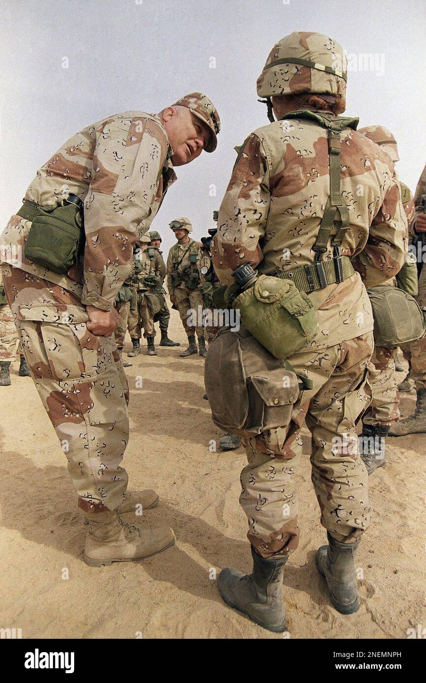 Gen. H. Norman Schwarzkopf, commander of U.S. forces in the Gulf ...