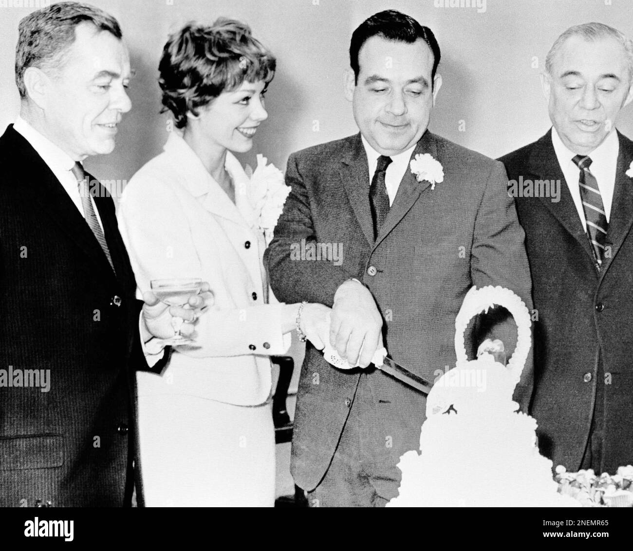 Actor Tom Bosley and Dancer Jean Eliot exchanged marriage vows and cut ...