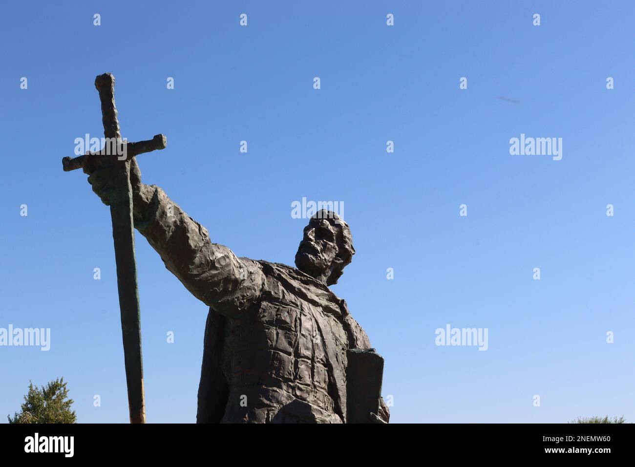 Statue of Duke Branimir mounted at the original 16th century lower ...