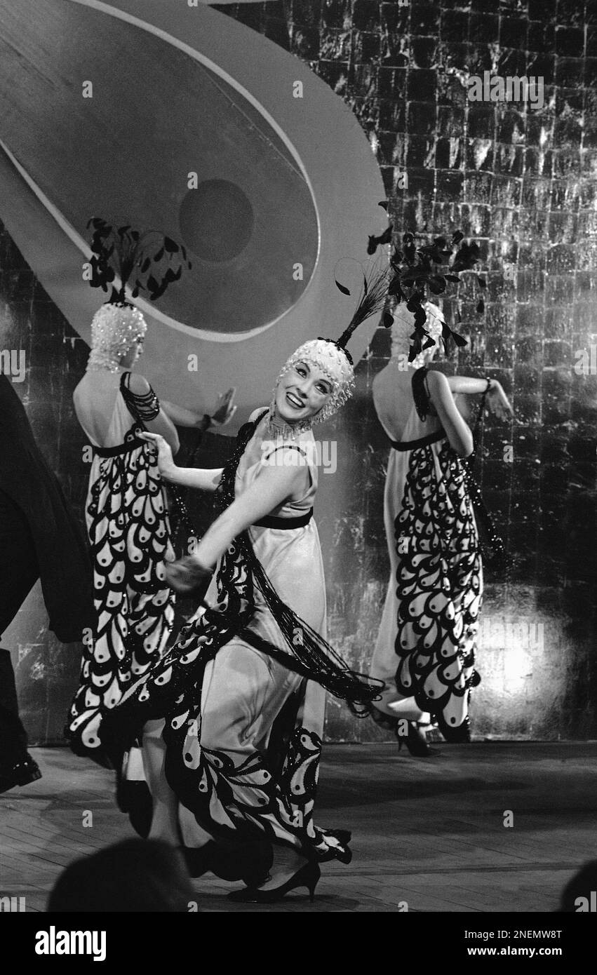 Julie Andrews in the chours line of ?Burlington Bertie? in character ...