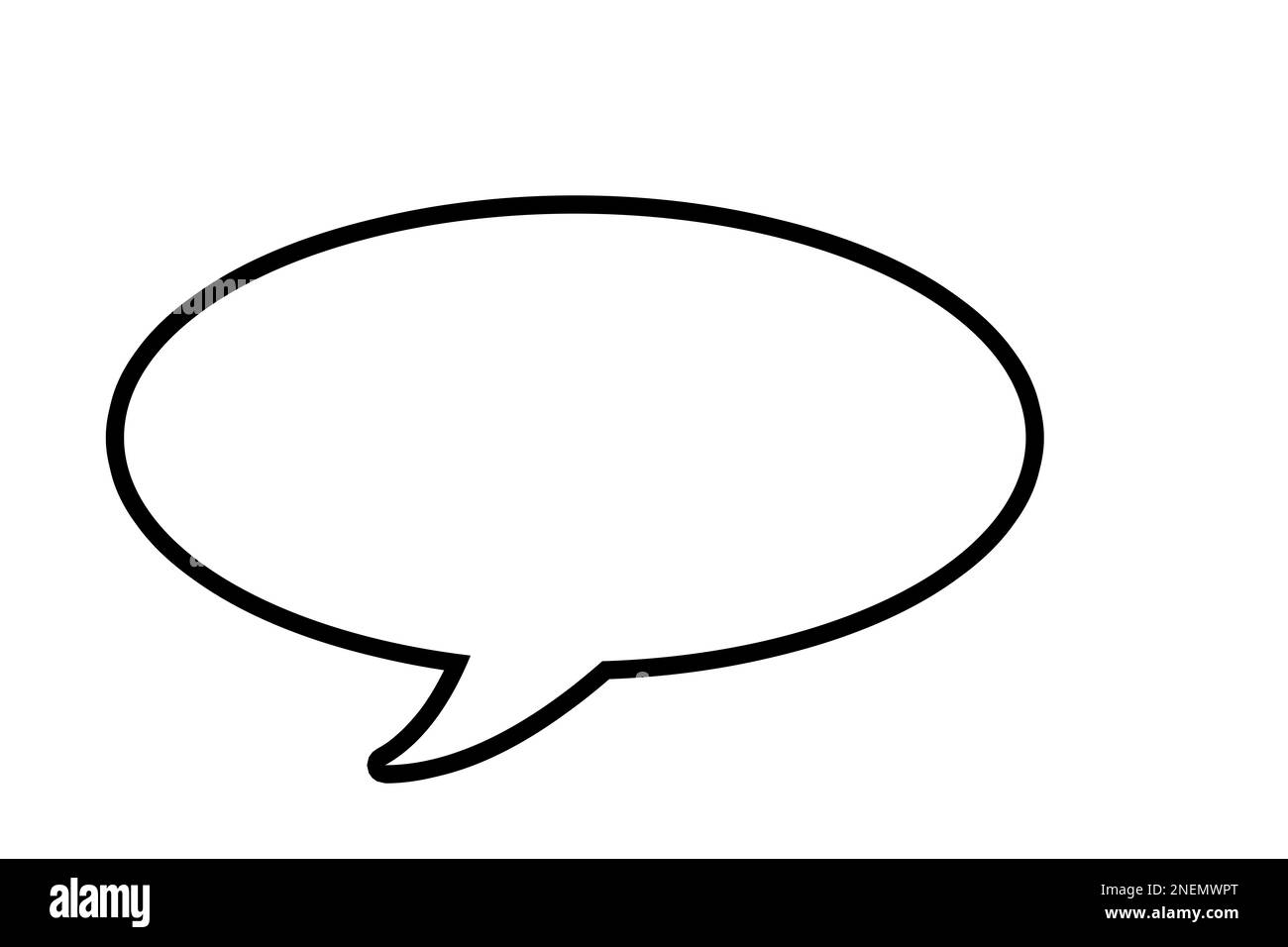 Blank speech bubble in an illustration Stock Photo - Alamy