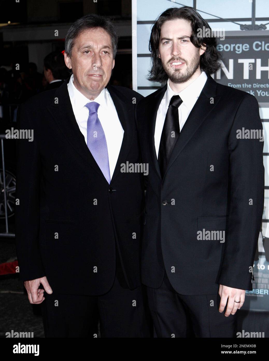 Director Jason Reitman, right, and his father, Ivan Reitman pose ...