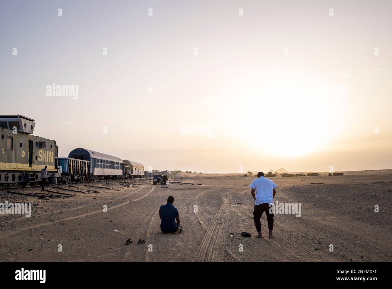 Mauritania, Ben Amira, railway station, islamic prayer Stock Photo - Alamy