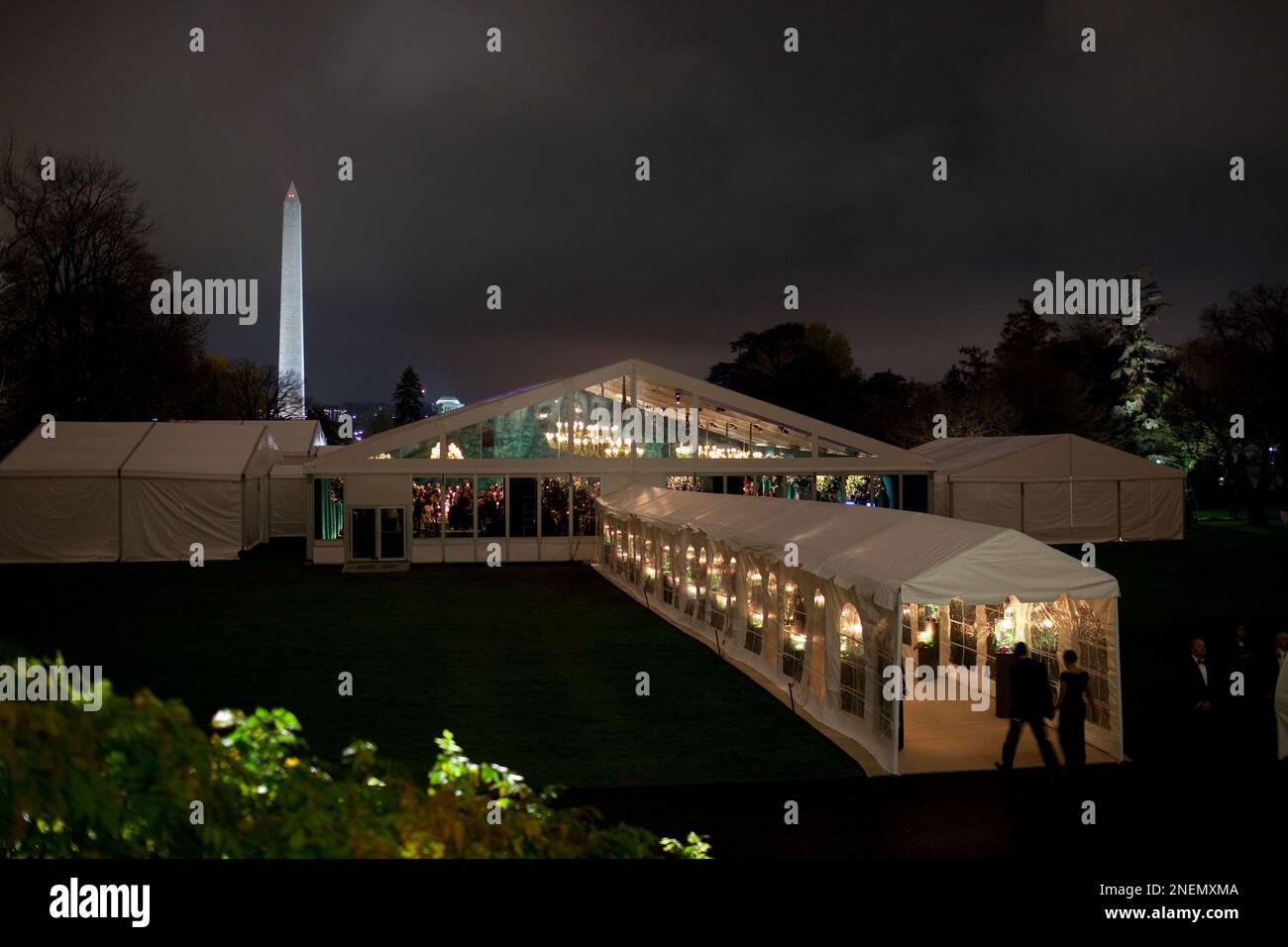 The tent on the South Lawn of the White House where President Barack ...