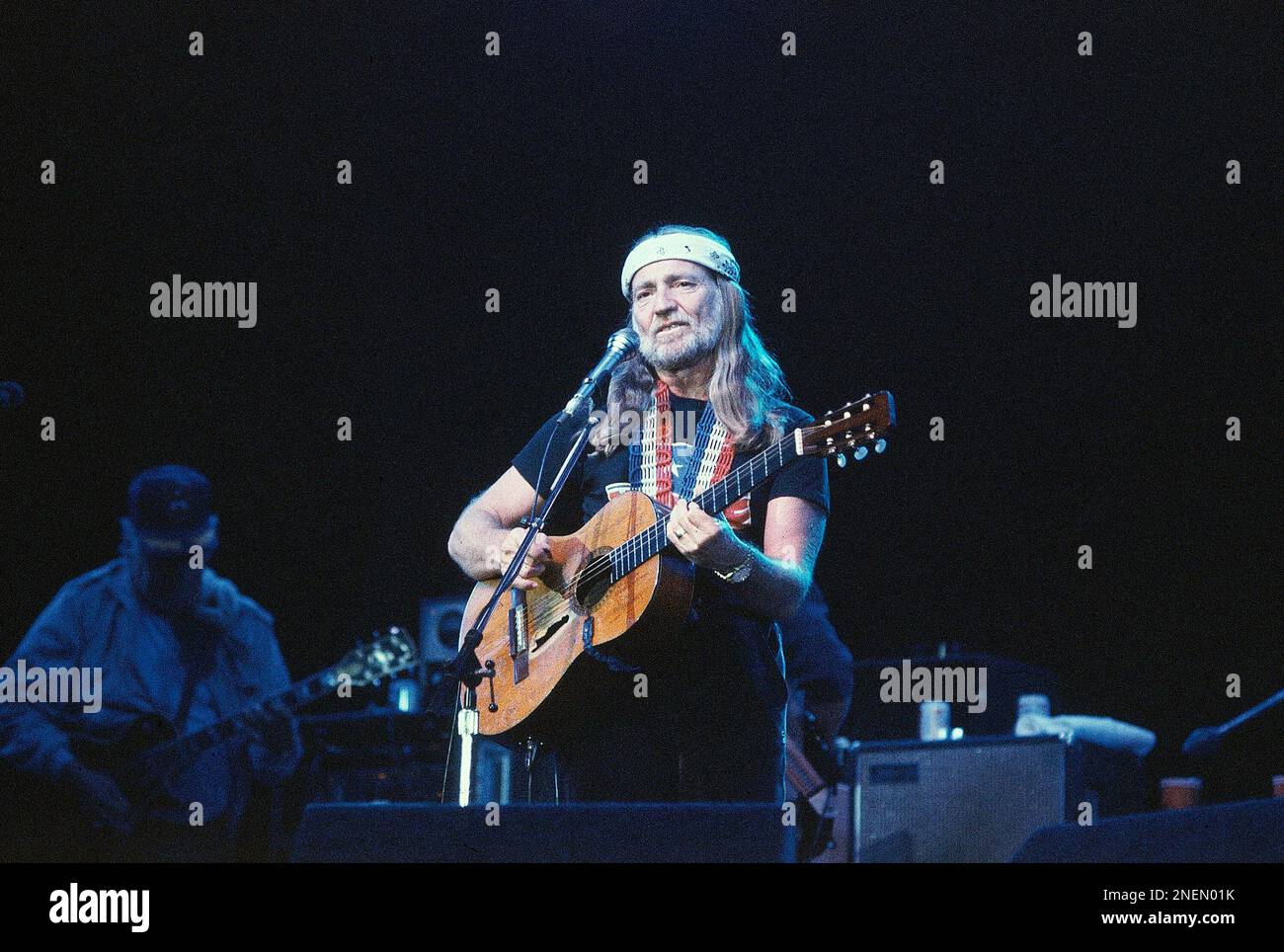 Country and Western singer Nelson Willie performing on stage at the U.S ...