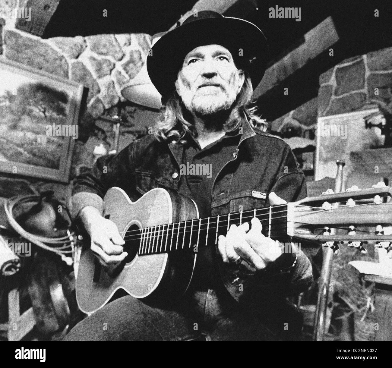 Willie Nelson in Austin, Texas, Feb. 17, 1986, as he taped 45 ...