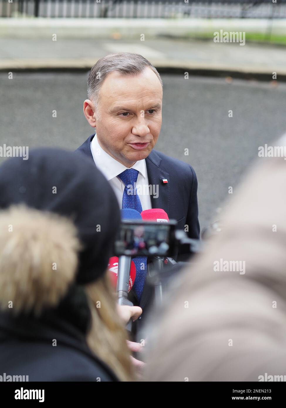 London, UK. 16 February 2023 . President of the Republic of Poland ...