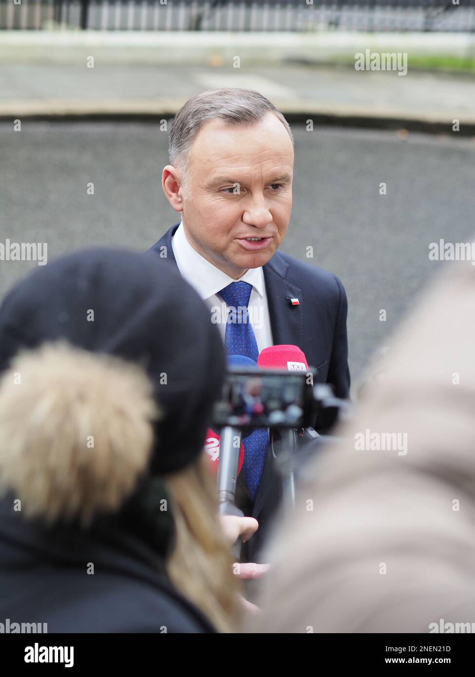 London, UK. 16 February 2023 . President of the Republic of Poland ...