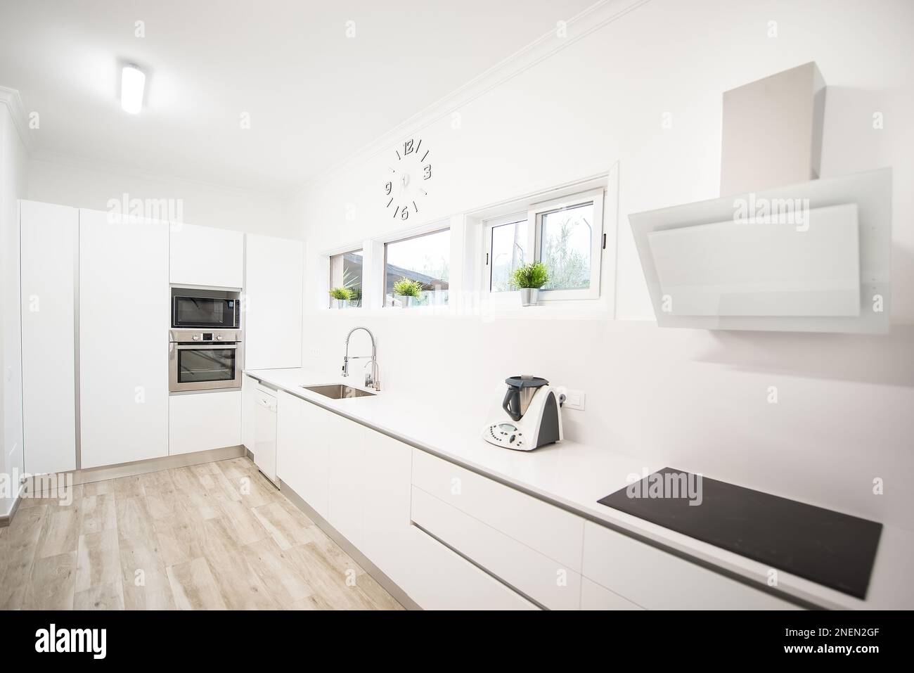 perfectly equipped modern kitchen in a home Stock Photo - Alamy
