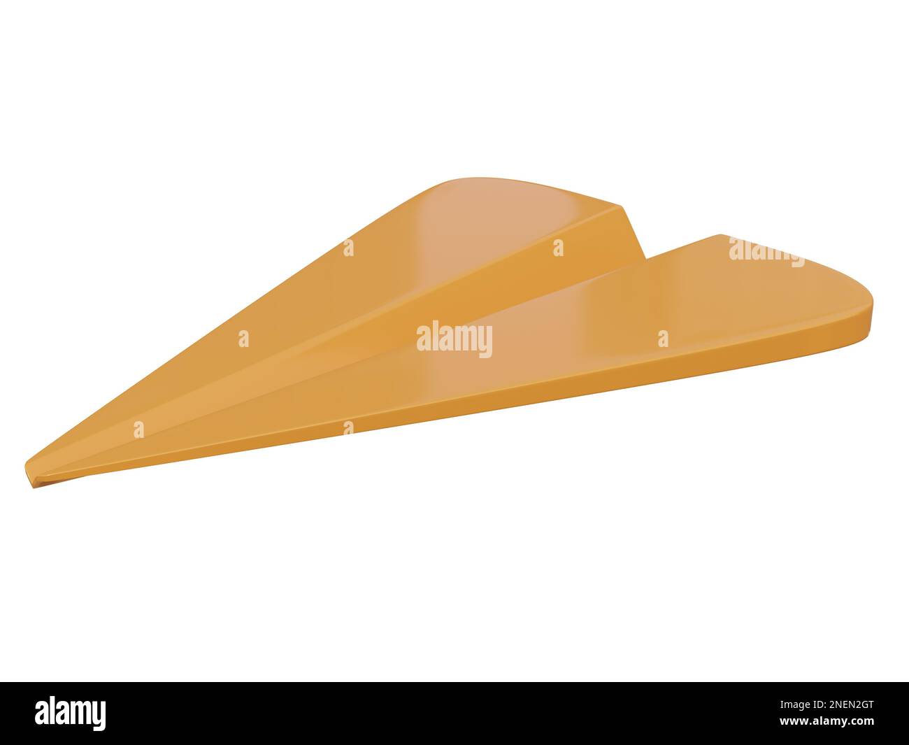 Orange paper airplane icon. 3d render Stock Photo - Alamy