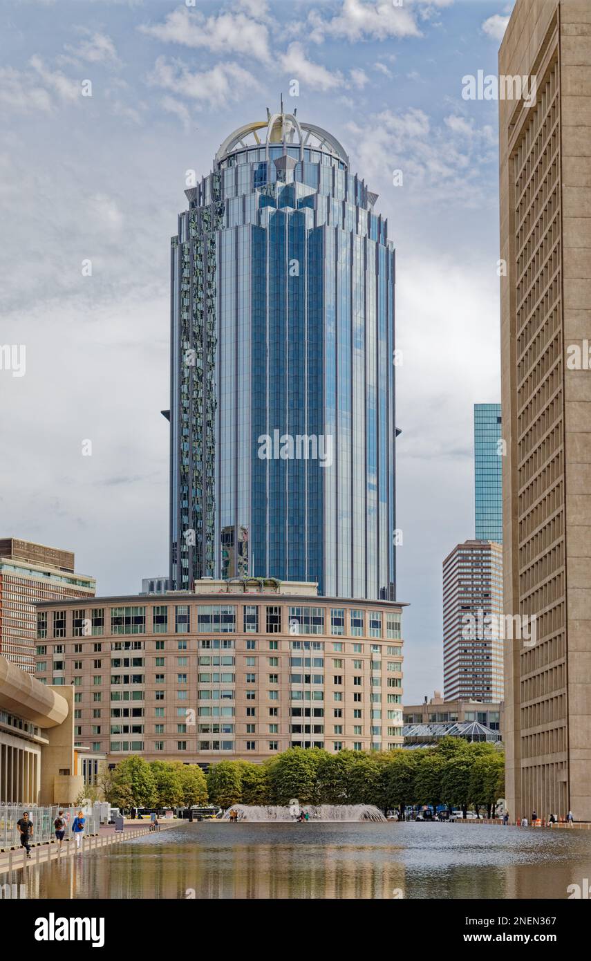 Prudential Center’s “R2D2 Building,” 111 Huntington, framed by ...