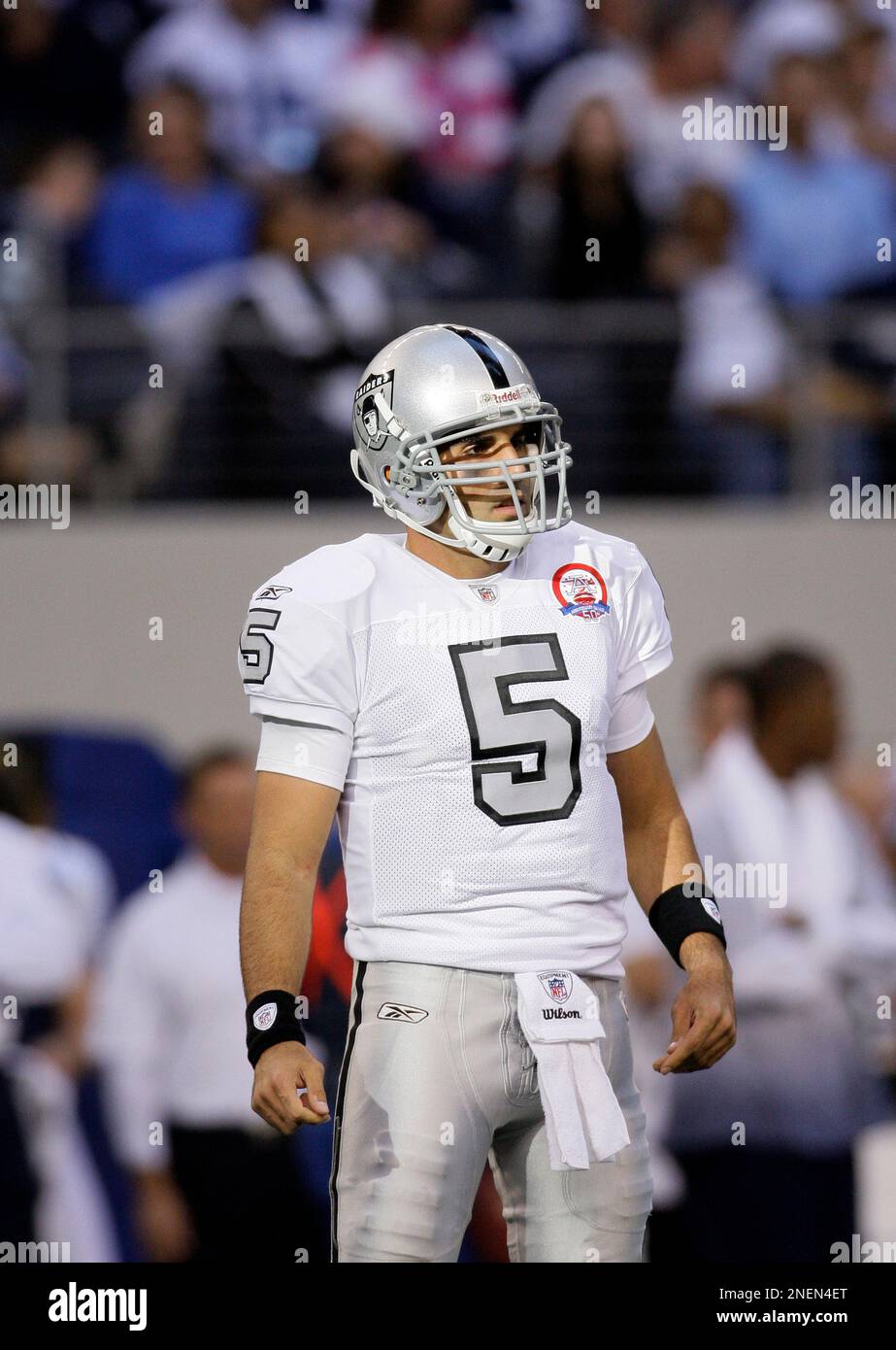 Oakland Raiders quarterback Bruce Gradkowski (5) during an NFL football ...