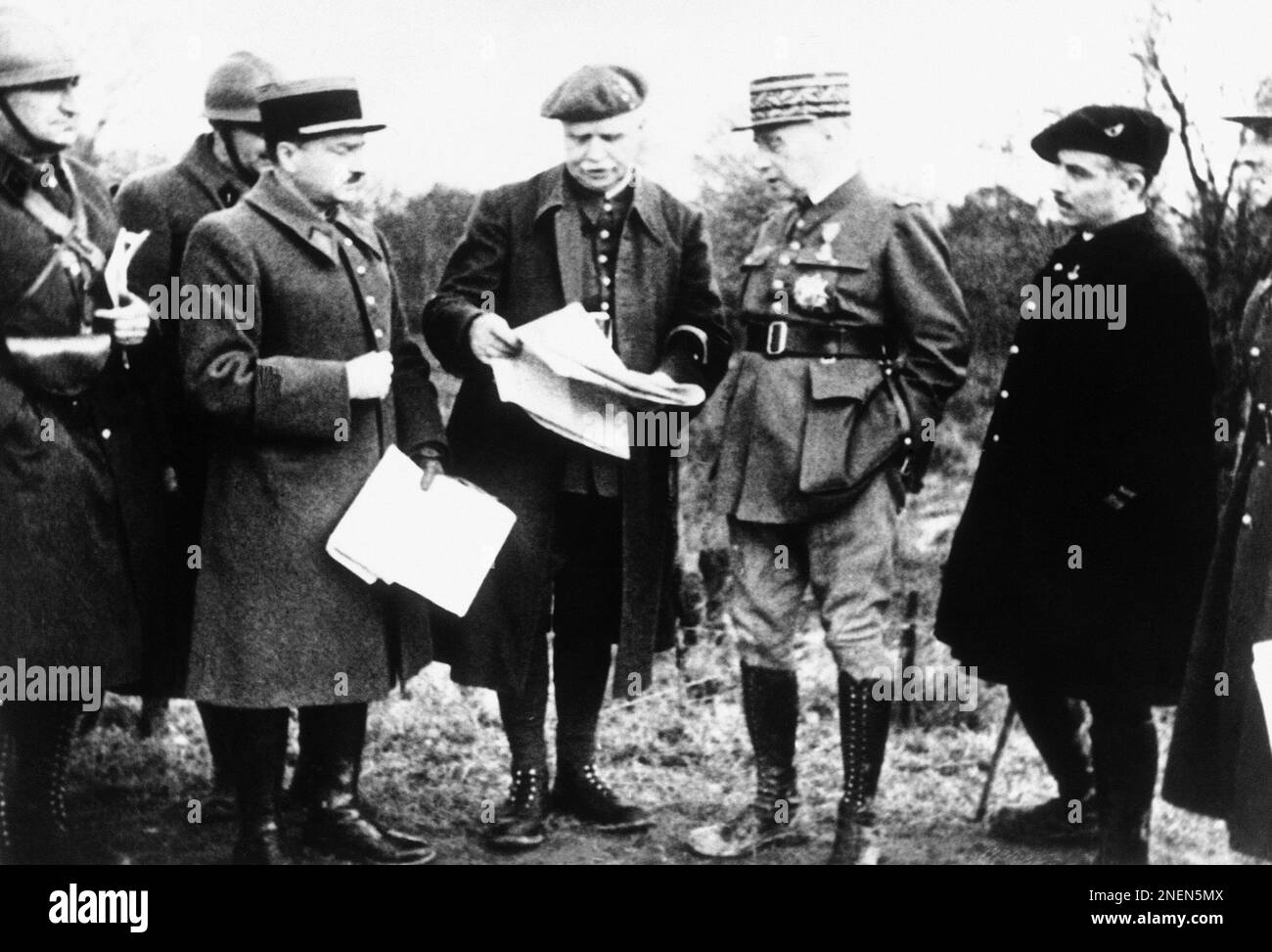 French General Maurice Gamelin, hand in pocket, the Commander-in-Chief ...