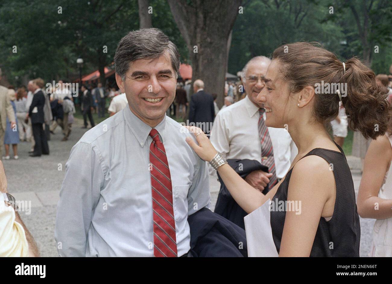 Massachusetts Governor Michael Dukakis and his daughter Andrea are ...
