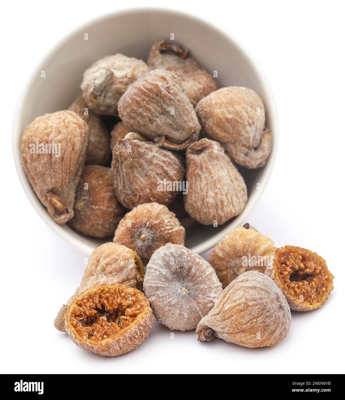 Dried fig fresh and organic over white background Stock Photo - Alamy