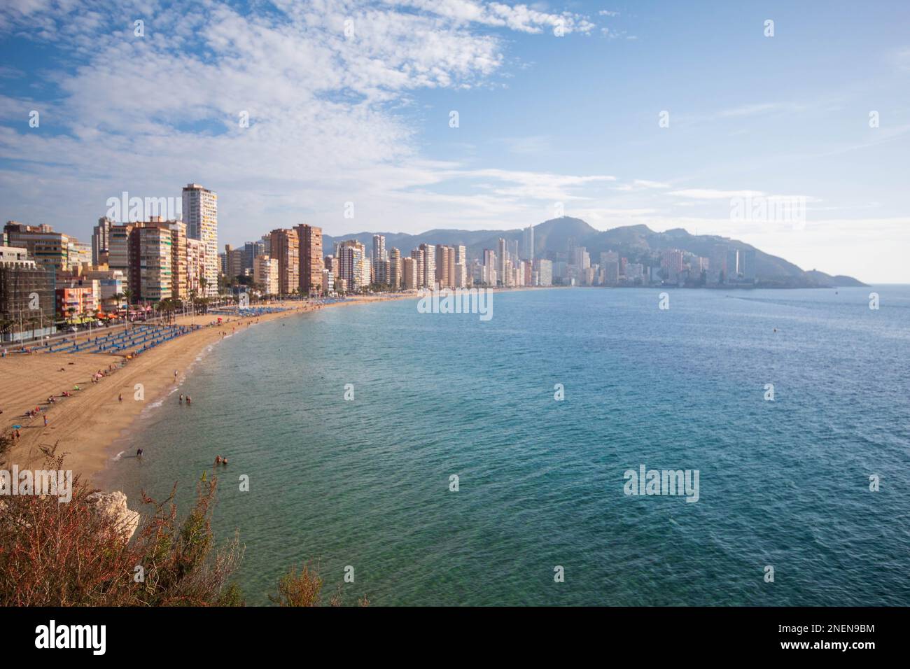 An aerial view of the coastal city Stock Photo - Alamy