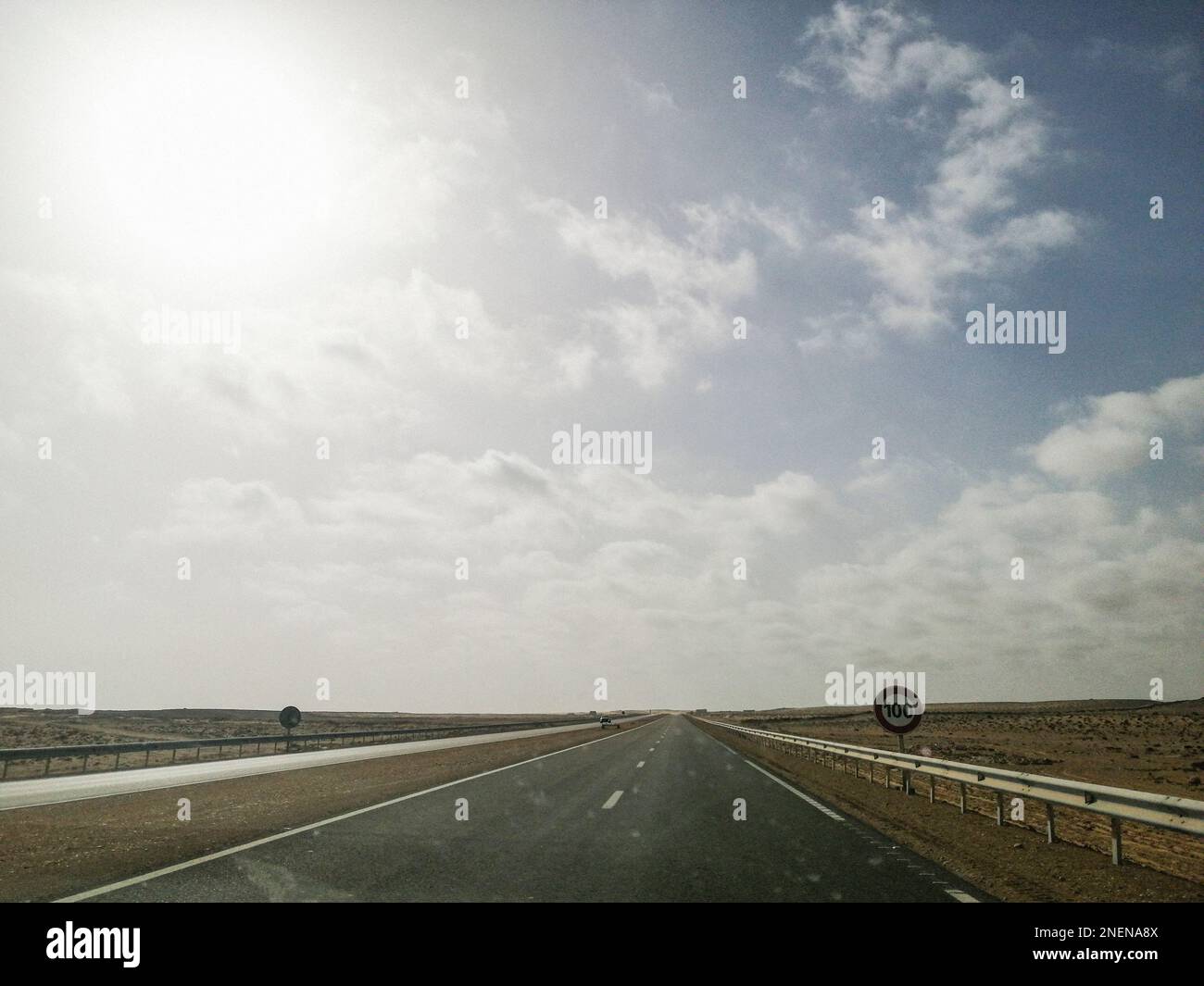 Morocco, surroundings of Laayoune, highway Stock Photo - Alamy