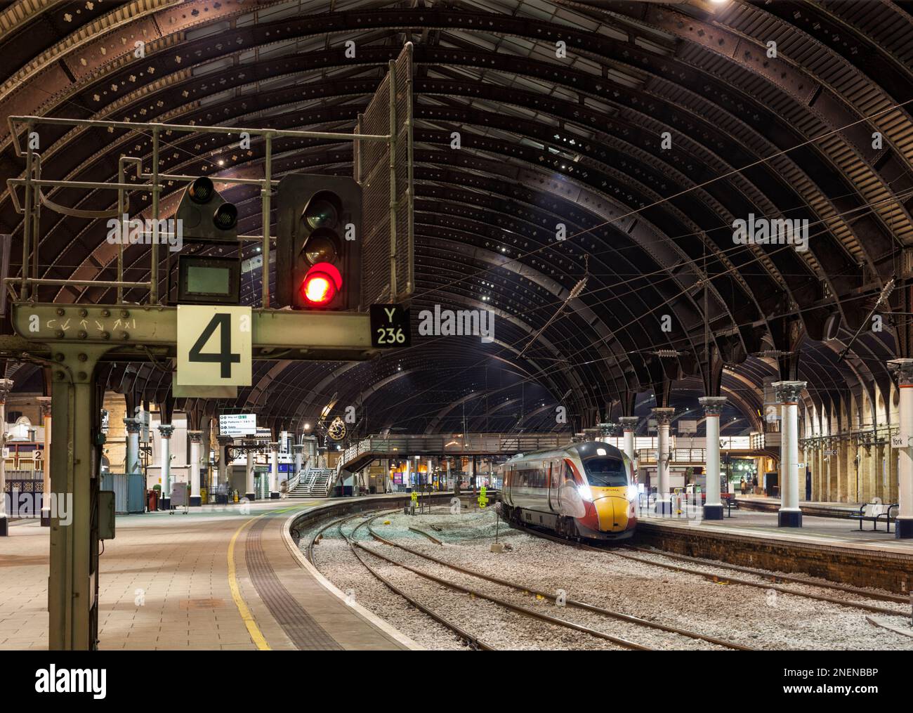 London North Eastern railway Hitachi AT300 class 801 bi mode train at ...