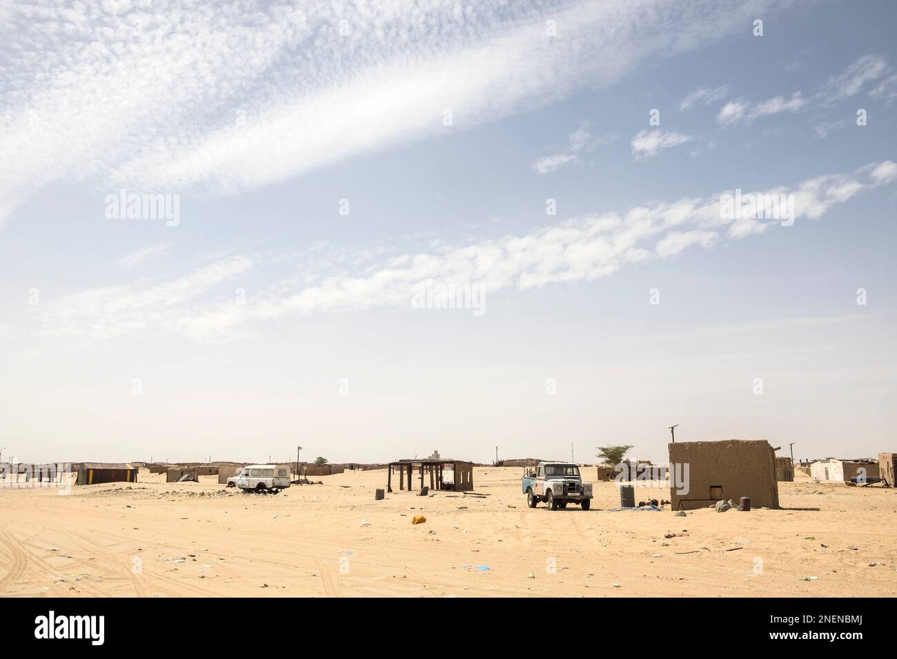 Mauritania, Inal, village in the desert Stock Photo - Alamy