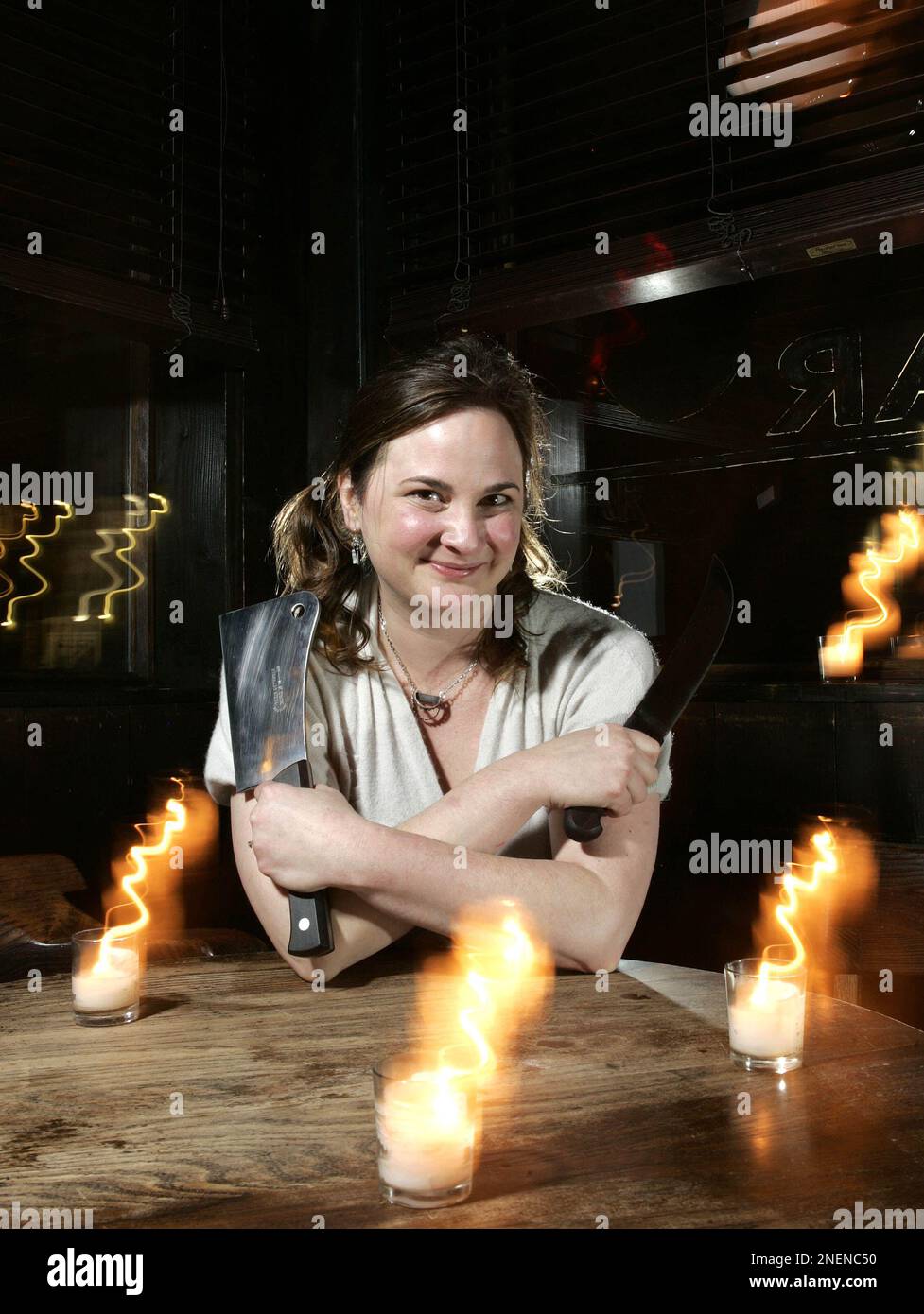 Julie Powell poses for a portrait in the Queens borough of New York ...