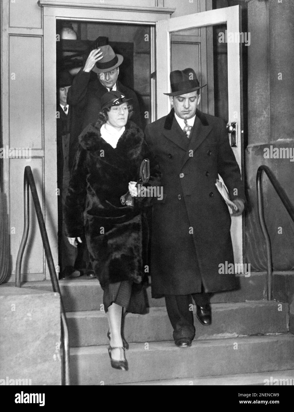 Mrs. Bruno Hauptmann accompanied by Murray Edelbaum, of Edward Reilly’s ...