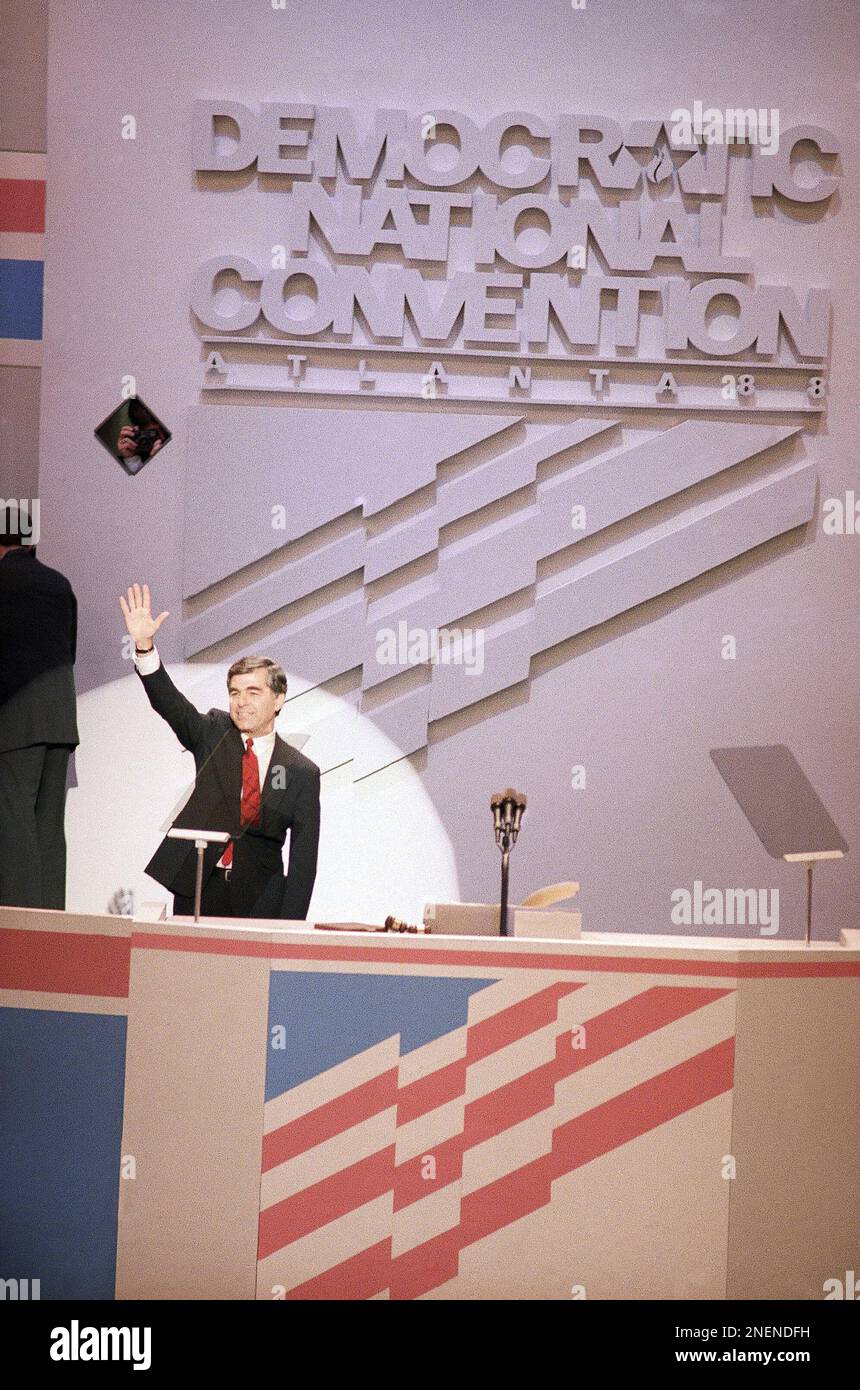Michael Dukakis at Democratic National Convention in July 1988. (AP ...