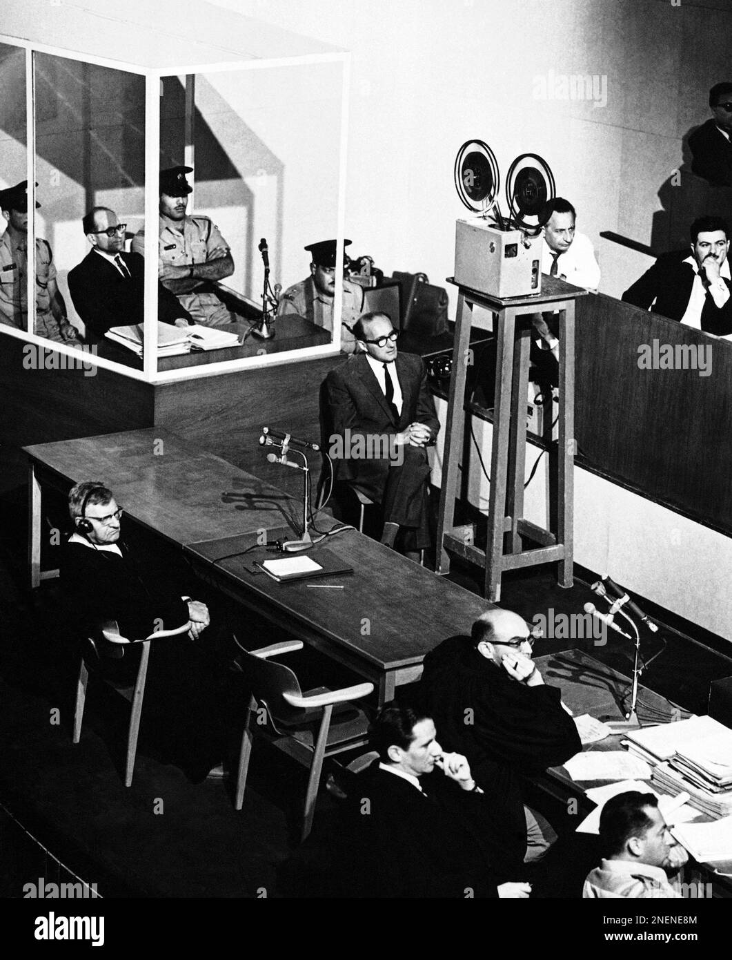 Films of concentration camps shown in court, June 8, 1961 in Jerusalem ...