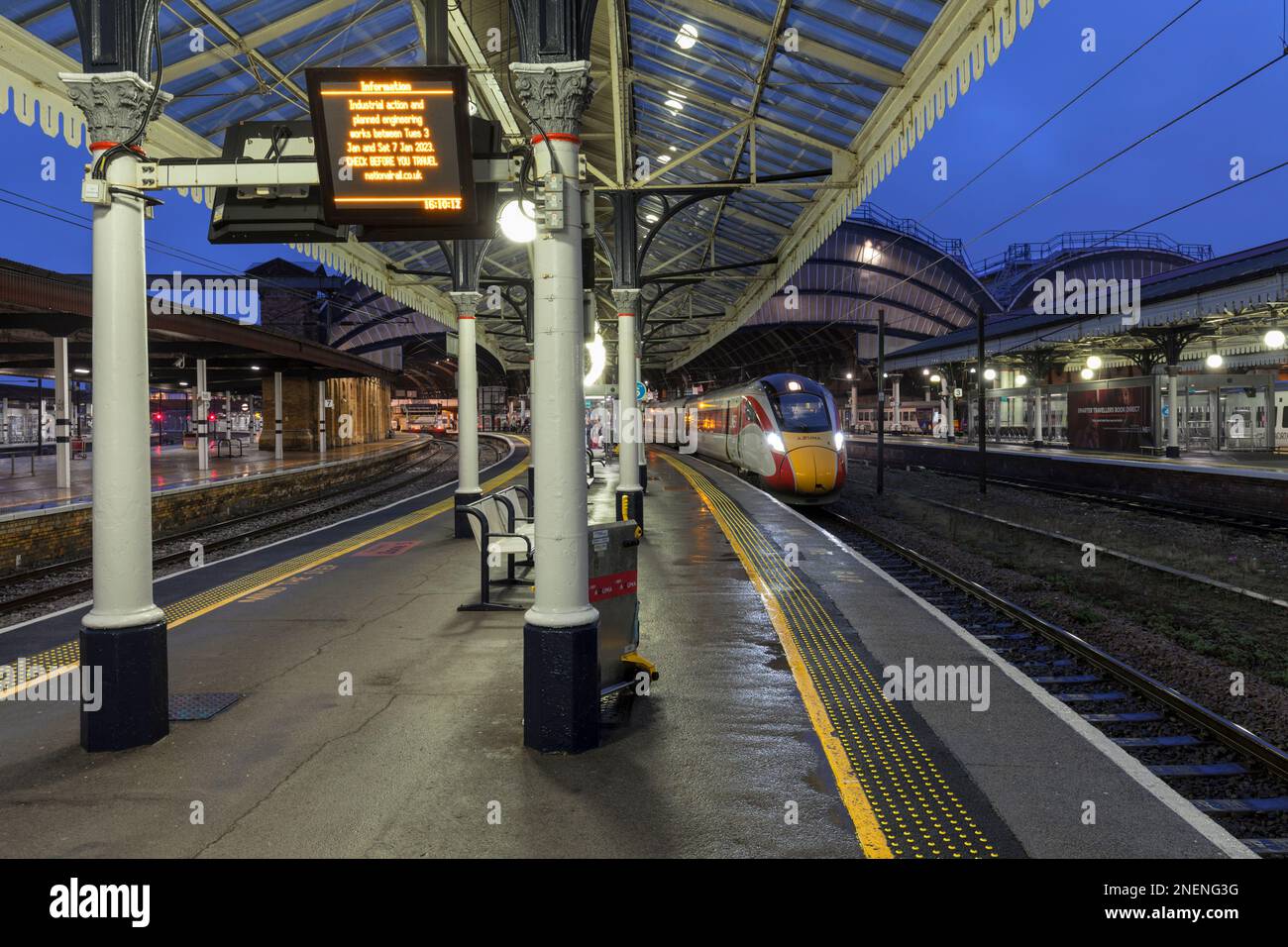 London North Eastern railway Hitachi AT300 class 801 bi mode train at ...