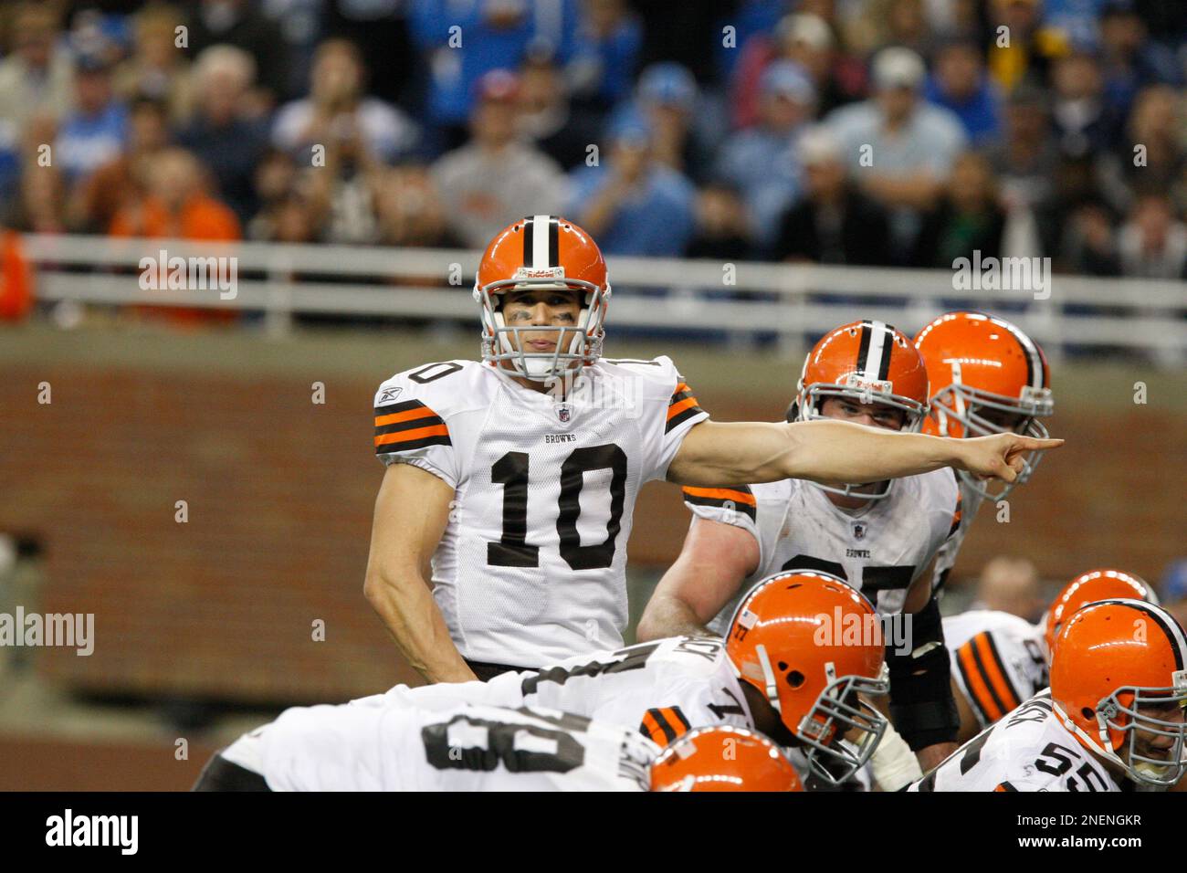 Cleveland Browns quarterback Brady Quinn (10) is seen during an NFL ...