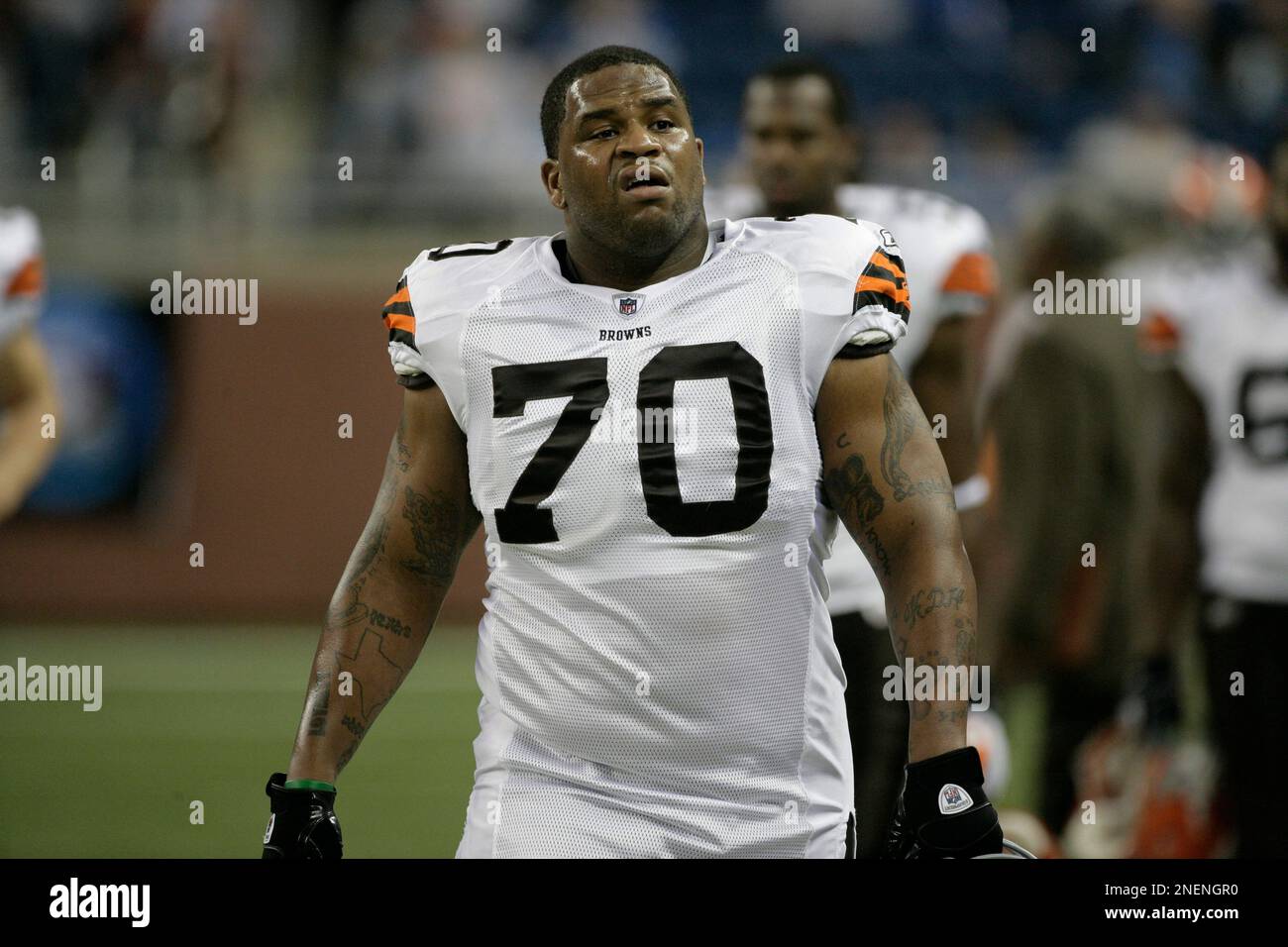 Cleveland Browns' Rex Hadnot before an NFL football game against the ...