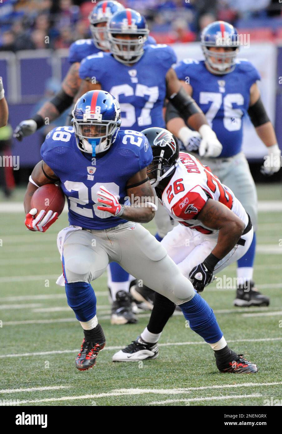 New York Giants running back Danny Ware (28) runs the ball during an ...