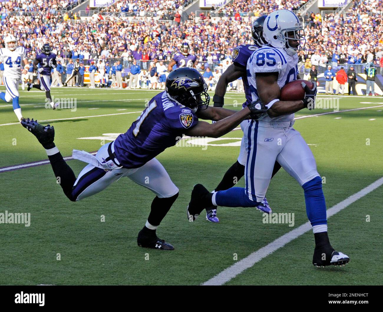 Indianapolis Colts wide receiver Pierre Garcon escapes the grasp of ...