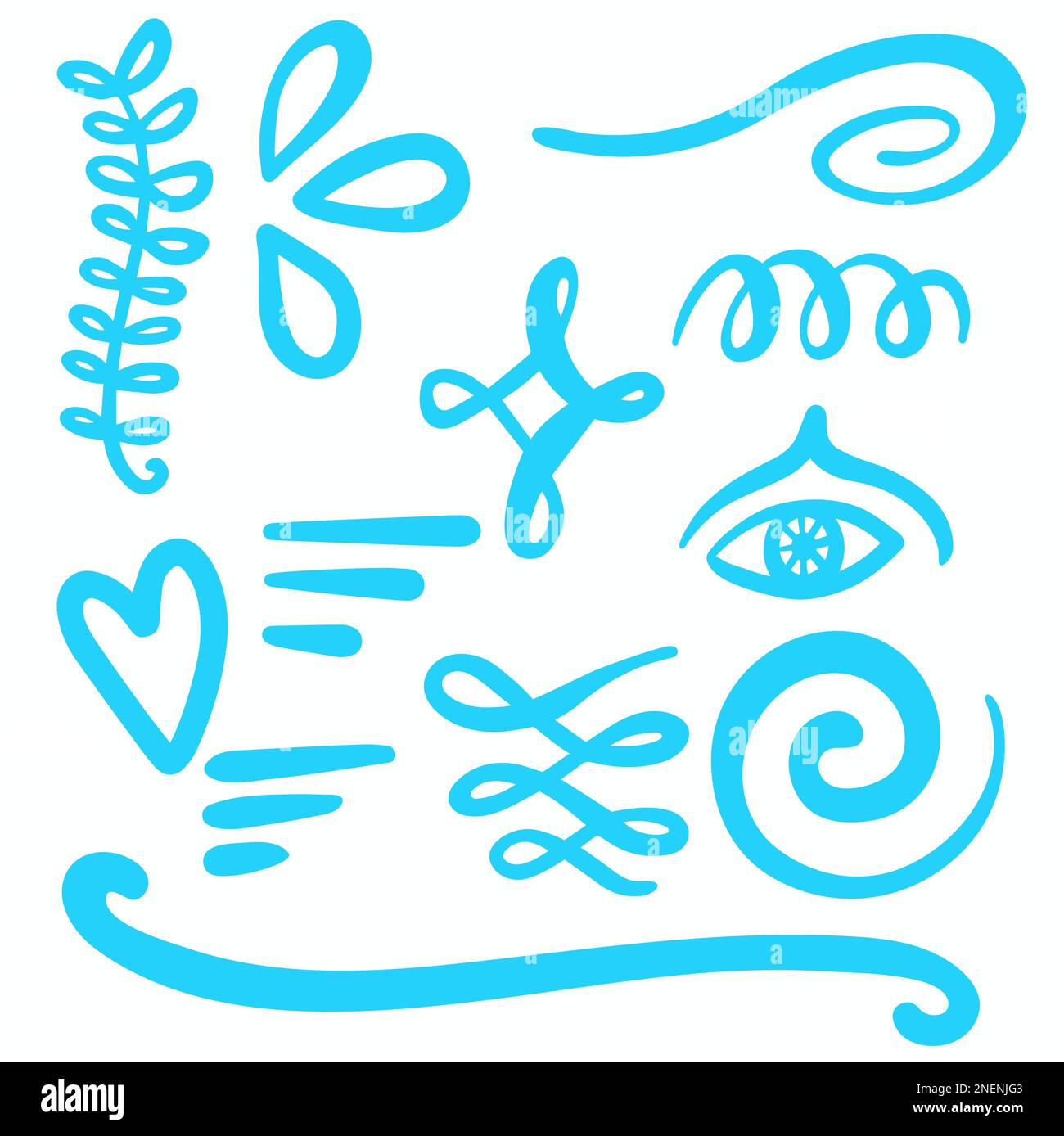 Blue Swirls with Swoosh Vector Accent Line Work Stock Vector Image ...