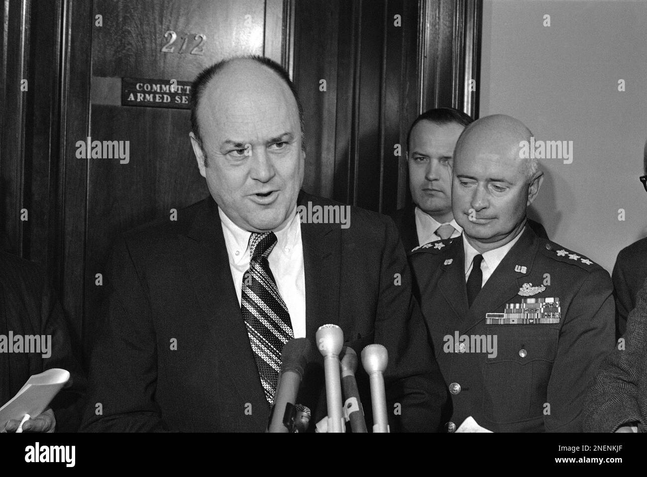 Defense Secretary Melvin R. Laird, addressing a Pentagon news ...