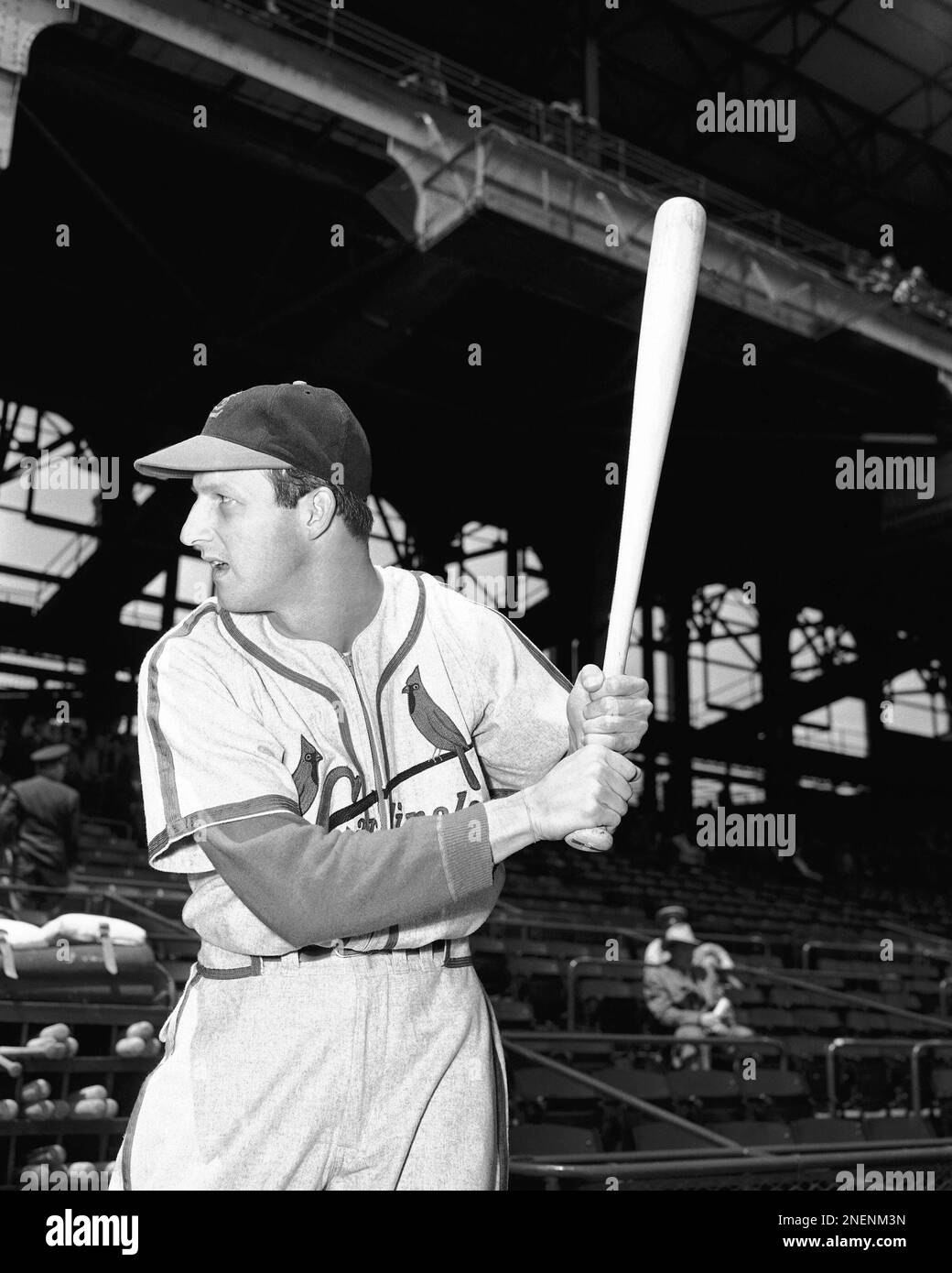 Stan Musial of the St. Louis Cardinals is shown at Ebbets Field, in the ...