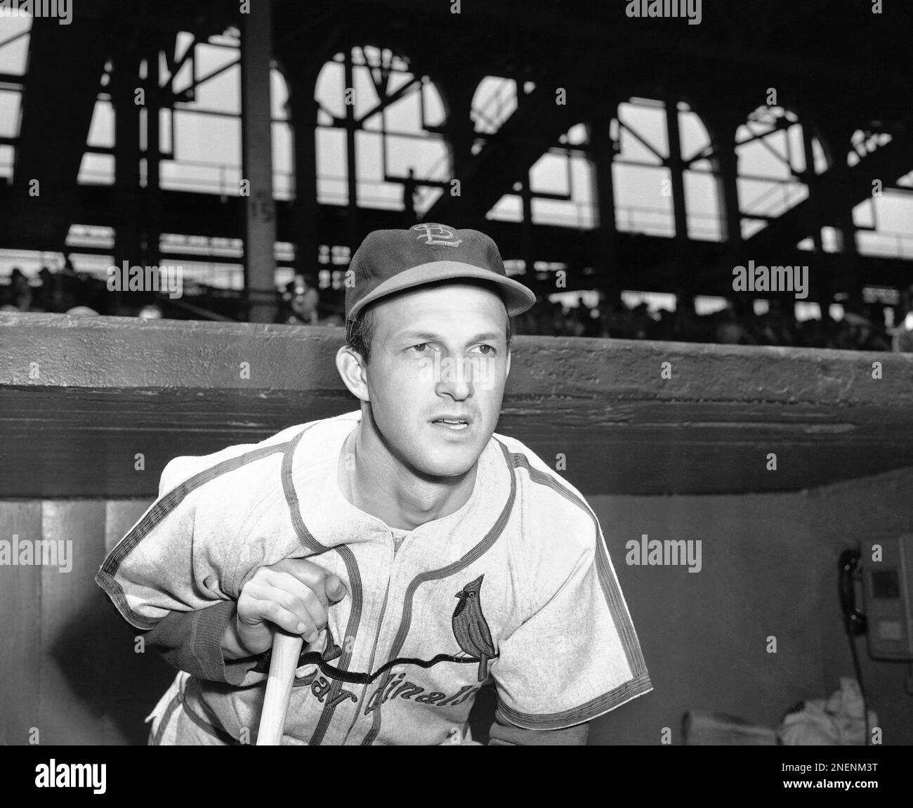Stan Musial of the St. Louis Cardinals is shown at Ebbets Field, in the ...
