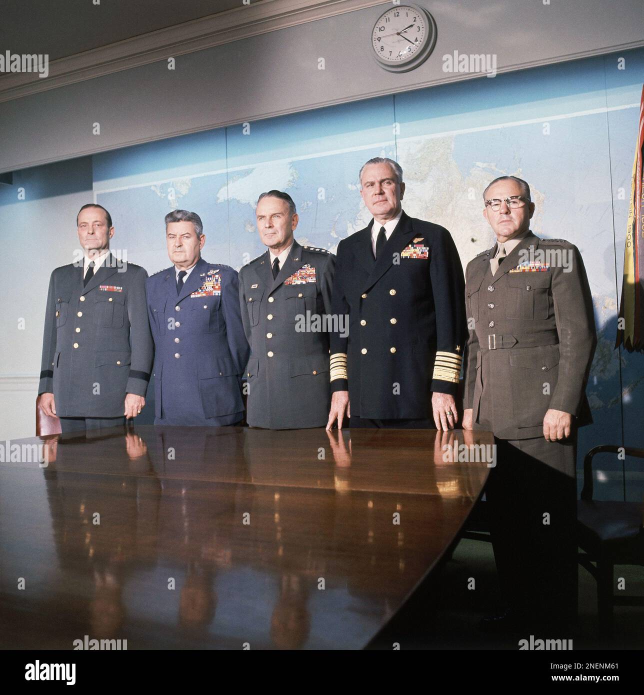 USF joint chiefs of staff Gen. Earle G. Wheeler, Gen. Curtis E. LeMay ...
