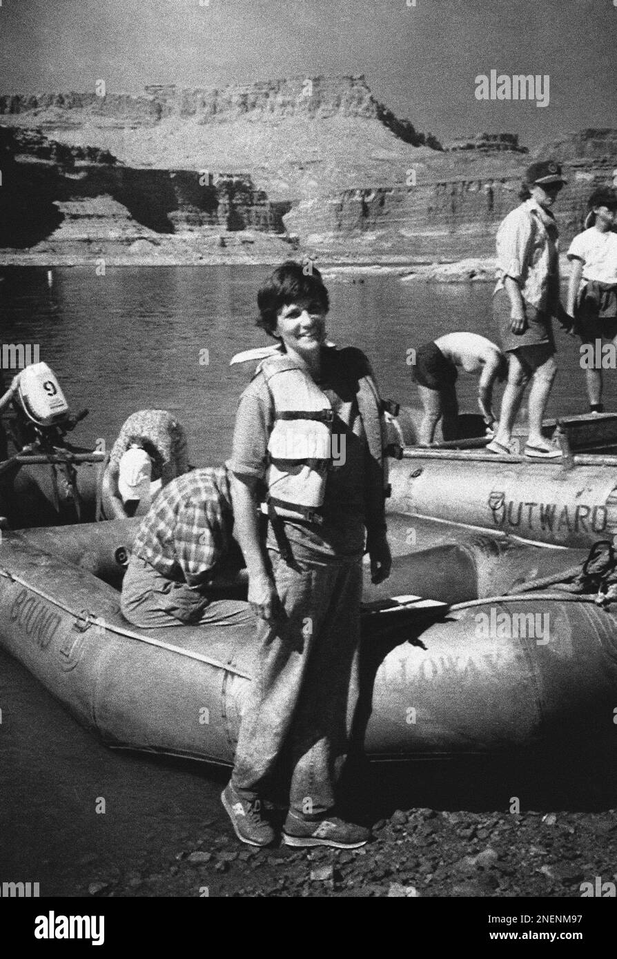 Kitty Dukakis, wife of Massachusetts Gov. Michael Dukakis, wears a life ...