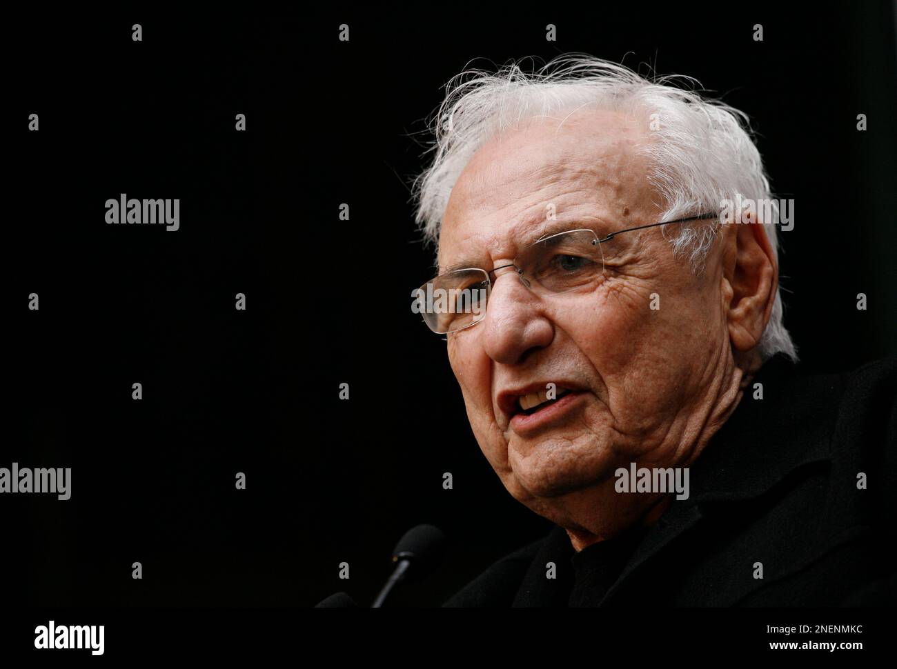 Architect Frank Gehry attends a topping-off ceremony for Beekman tower ...