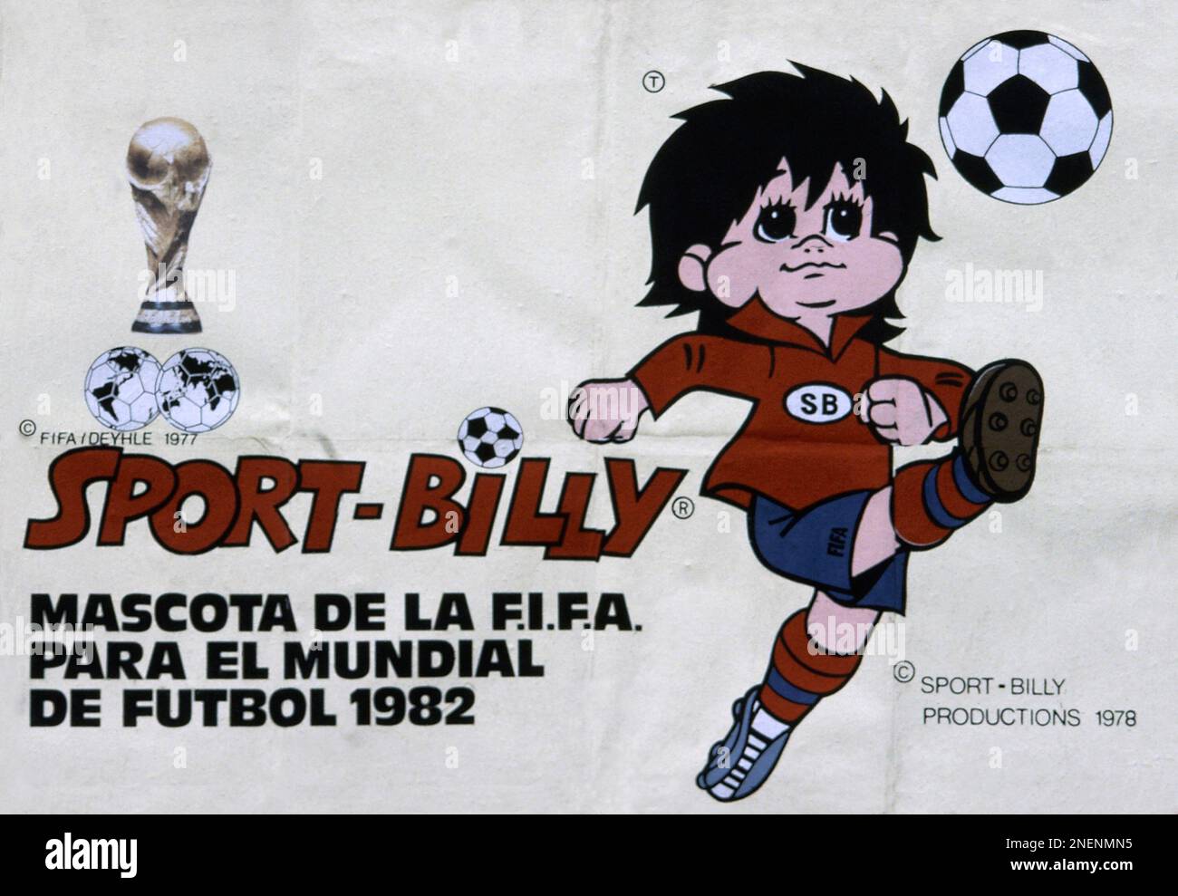 The official FIFA World Cup mascot, named ‘Sport Billy’, who has ...