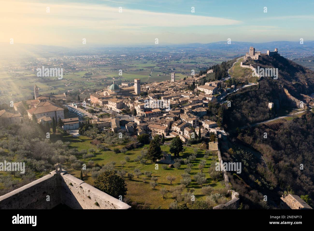 Basilica assisi aerial view hi-res stock photography and images - Alamy