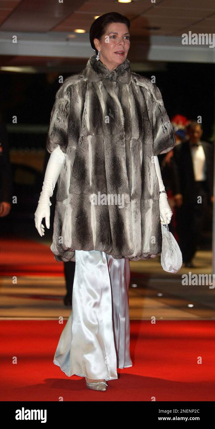 Princess Caroline of Hanover arrives for the performance of the opera ...