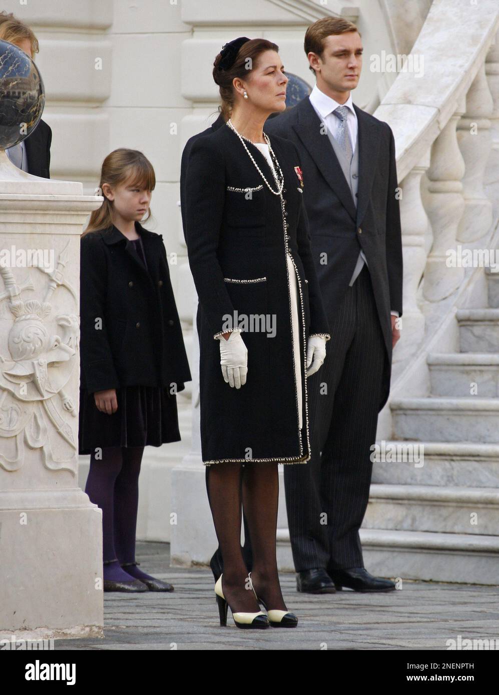 Princess Caroline of Hanover with his children Alexandra and Pierre ...