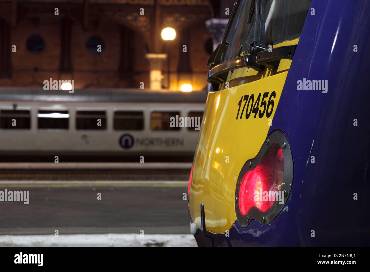 Northern Rail class 170 and class 155 trains at York railway station ...