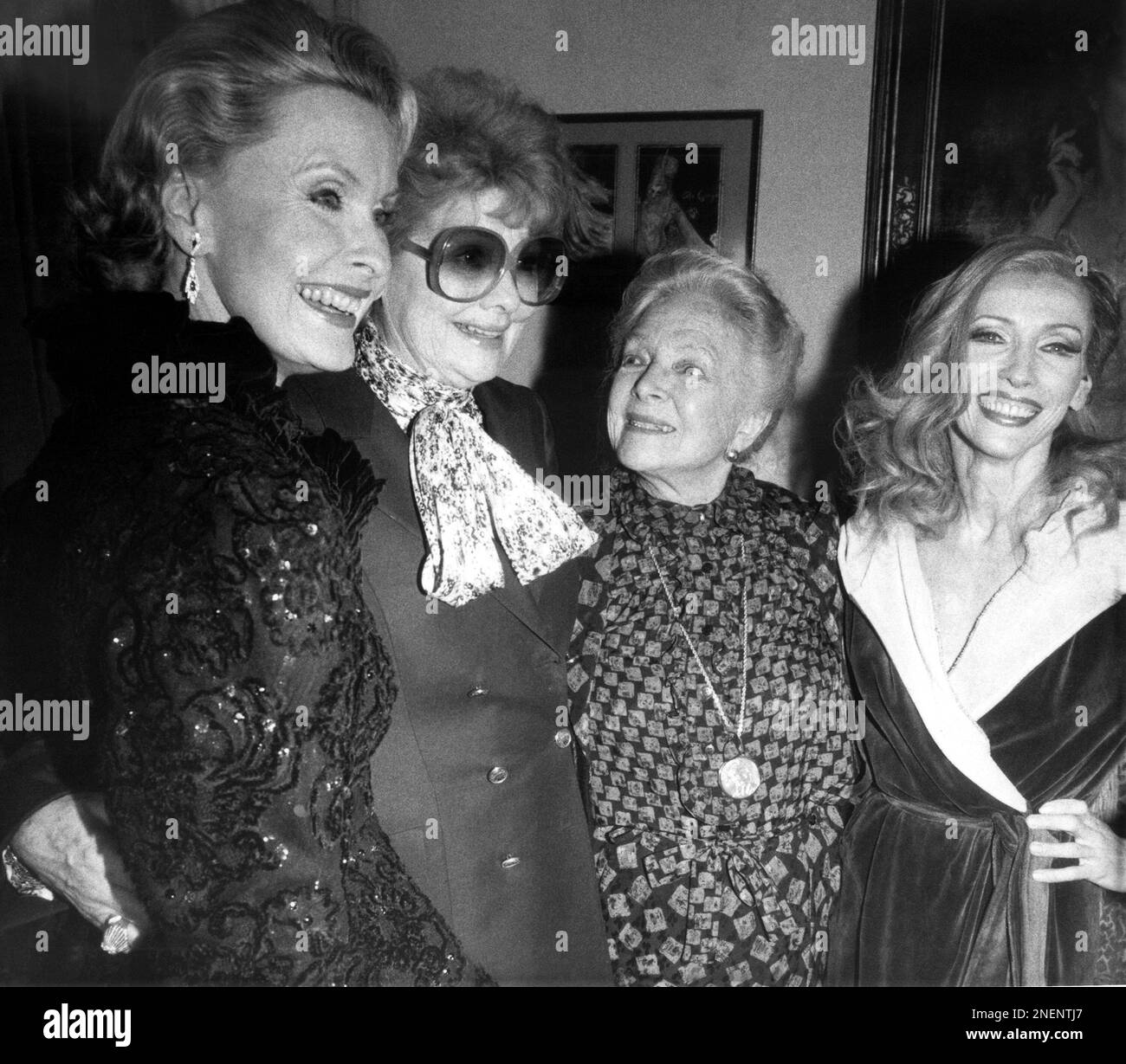 Backstage at Broadway?s Virginia Theatre, from left, Dina Merrill ...